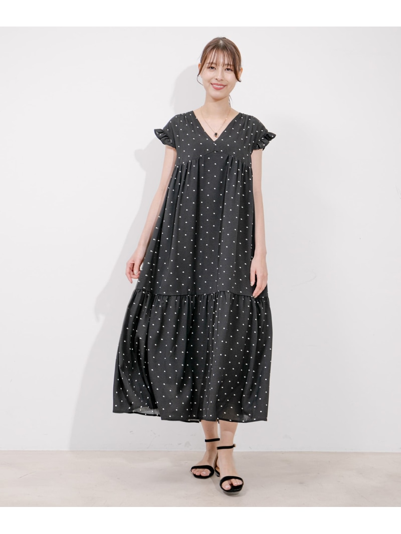 【楽天市場】【SALE／30%OFF】ドットフロントティアードワンピース JAYRO ジャイロ ワンピース・ドレス ワンピース ブラック ホワイト【RBA_E】【送料無料】[Rakuten ...