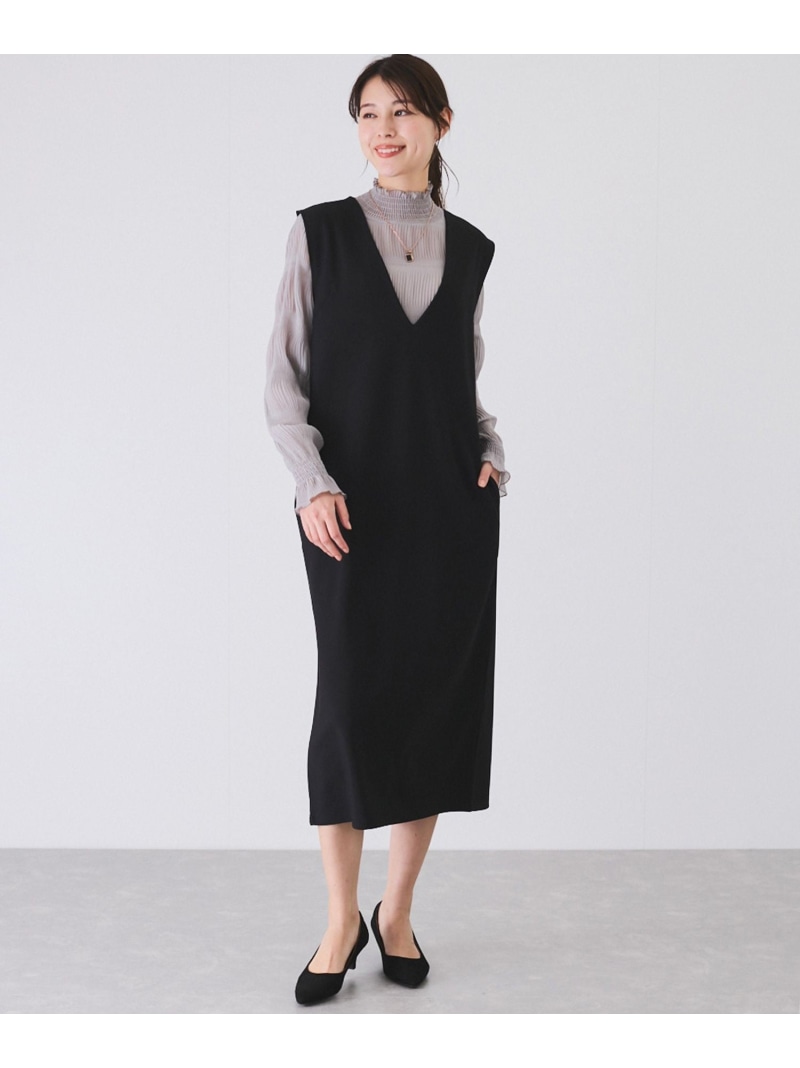 【楽天市場】フロントVあきジャンパースカート JAYRO ジャイロ ワンピース・ドレス ジャンパースカート ベージュ グレー ネイビー ブラック【送料無料】[Rakuten Fashion ...