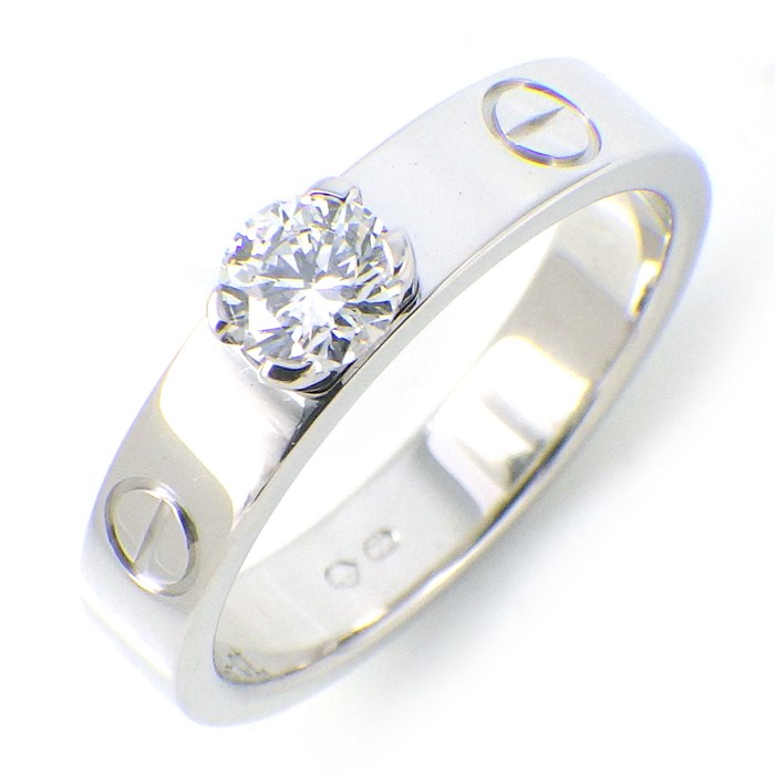 【楽天市場】カルティエ Cartier リング ミニラブリング ソリテール ソリティア 1ポイント ダイヤモンド 0.24ct(F/VS1/VG) K18WG 8号 【中古】：ジェイビー ...