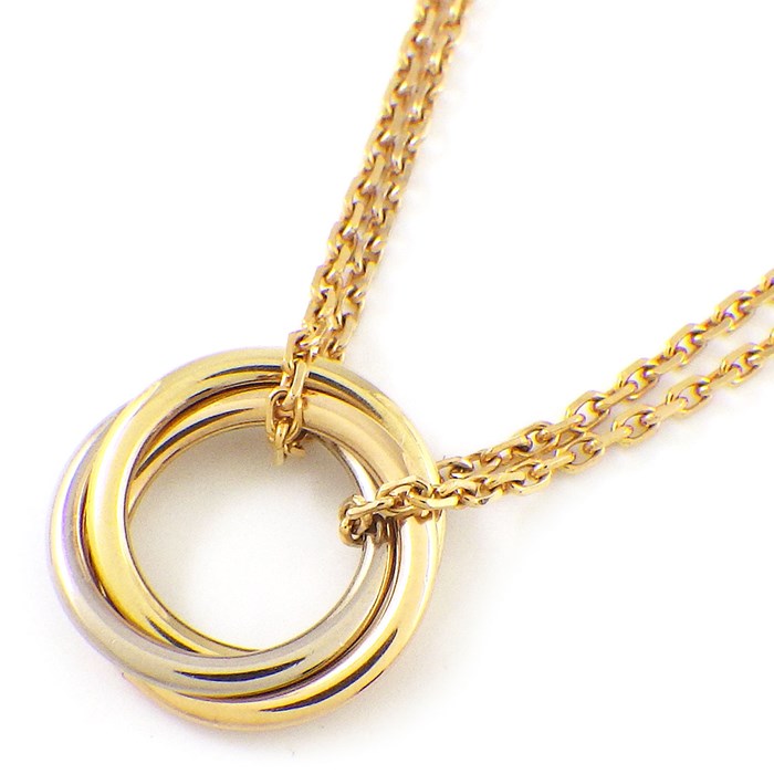 【楽天市場】カルティエ Cartier ネックレス ベビー トリニティ サークル スリーカラー K18PG K18WG K18YG 【中古 ...