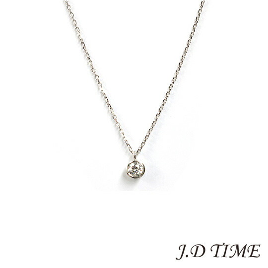【楽天市場】PT 一粒ダイヤモンド ネックレスD0.08ct【新品】：JD TIME