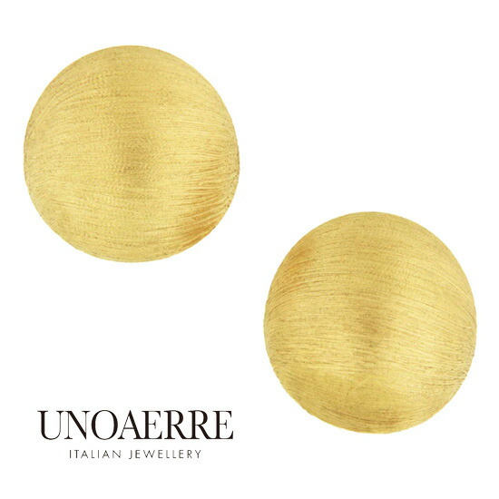 【楽天市場】【SALE開催中】 ウノアエレ【UNOAERRE】 イヤリング K18 18金 イエローゴールド イタリア ゴールデンデザイン 丸 ...