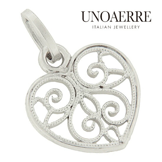 【楽天市場】ウノアエレ 【UNOAERRE】K18WG ホワイトゴールド ペンダント ハート 18金 ペンダントトップ イタリア ...