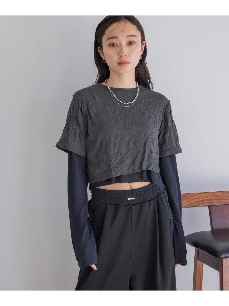 【楽天市場】【SALE／20%OFF】ワッシャーレイヤードLS TEE JEANASIS ジーナシス トップス カットソー・Tシャツ グレー ホワイト ベージュ【RBA_E】【送料無料 ...