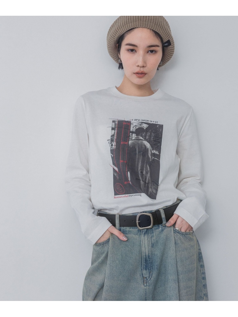 【楽天市場】【SALE／55%OFF】フォトアートグラフィックロンTEE JEANASIS ジーナシス トップス カットソー・Tシャツ グレー ブラック ホワイト【RBA_E】[Rakuten ...