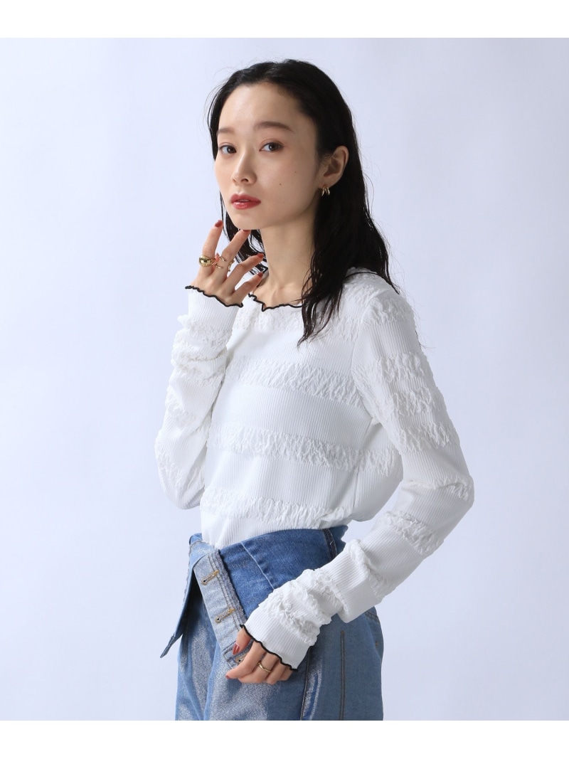 【楽天市場】【SALE／30%OFF】シャーリングメローLSプルオーバー JEANASIS ジーナシス トップス カットソー・Tシャツ ホワイト グレー【RBA_E】[Rakuten ...