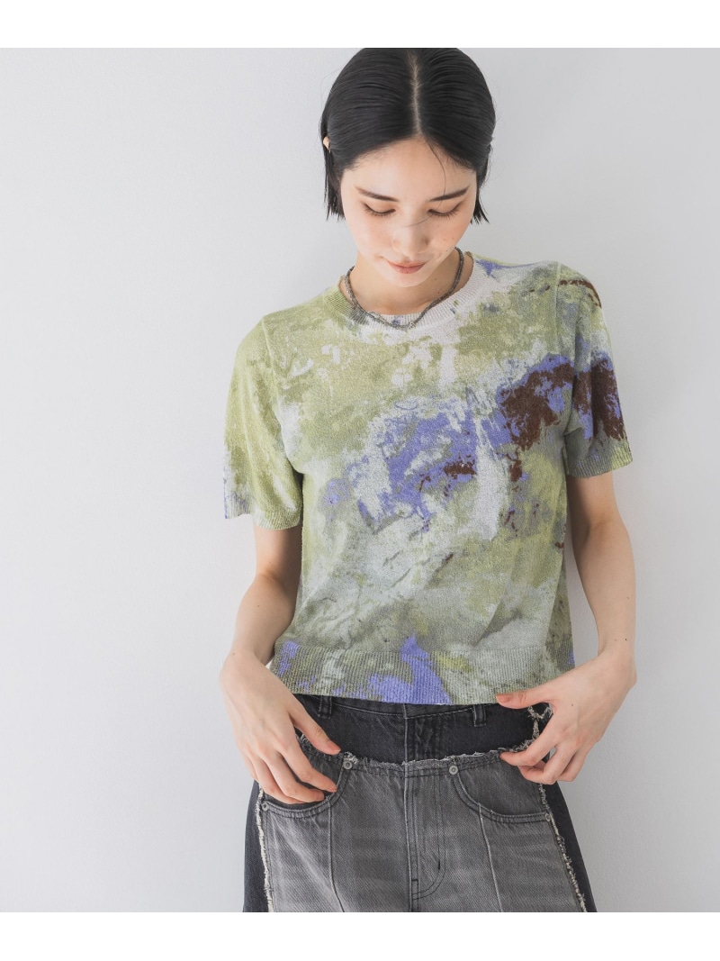 【楽天市場】ボカシガラプリントニット SS JEANASIS ジーナシス トップス ニット ピンク グリーン ブルー【送料無料】[Rakuten Fashion]：JEANASIS／ジーナシス