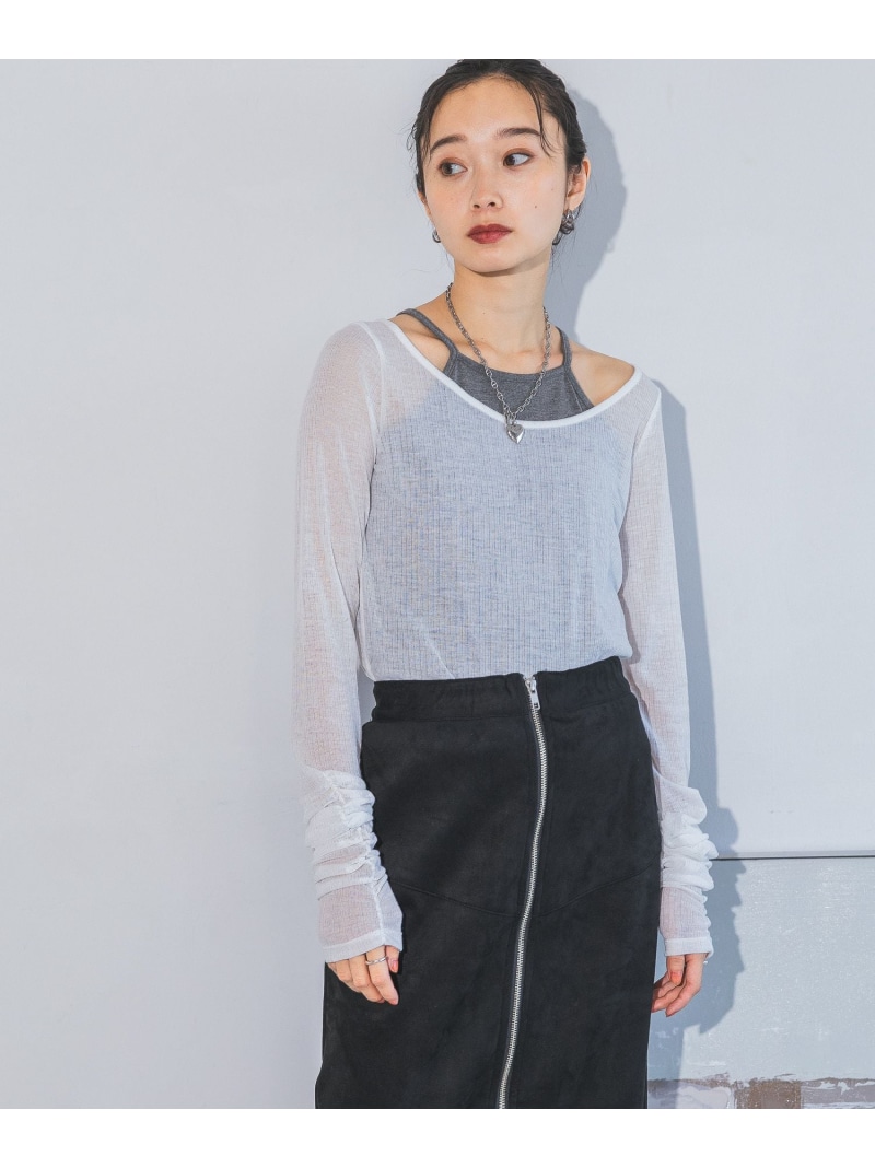 【楽天市場】ネックレイヤード2P LS TEE JEANASIS ジーナシス トップス カットソー・Tシャツ ホワイト ブラック グレー【送料無料】[Rakuten Fashion ...