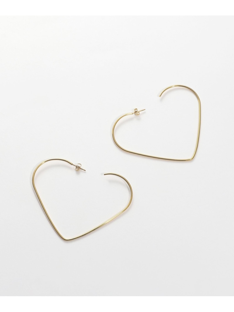 【楽天市場】ハートフープピアス JEANASIS ジーナシス アクセサリー・腕時計 ピアス ゴールド シルバー[Rakuten Fashion ...