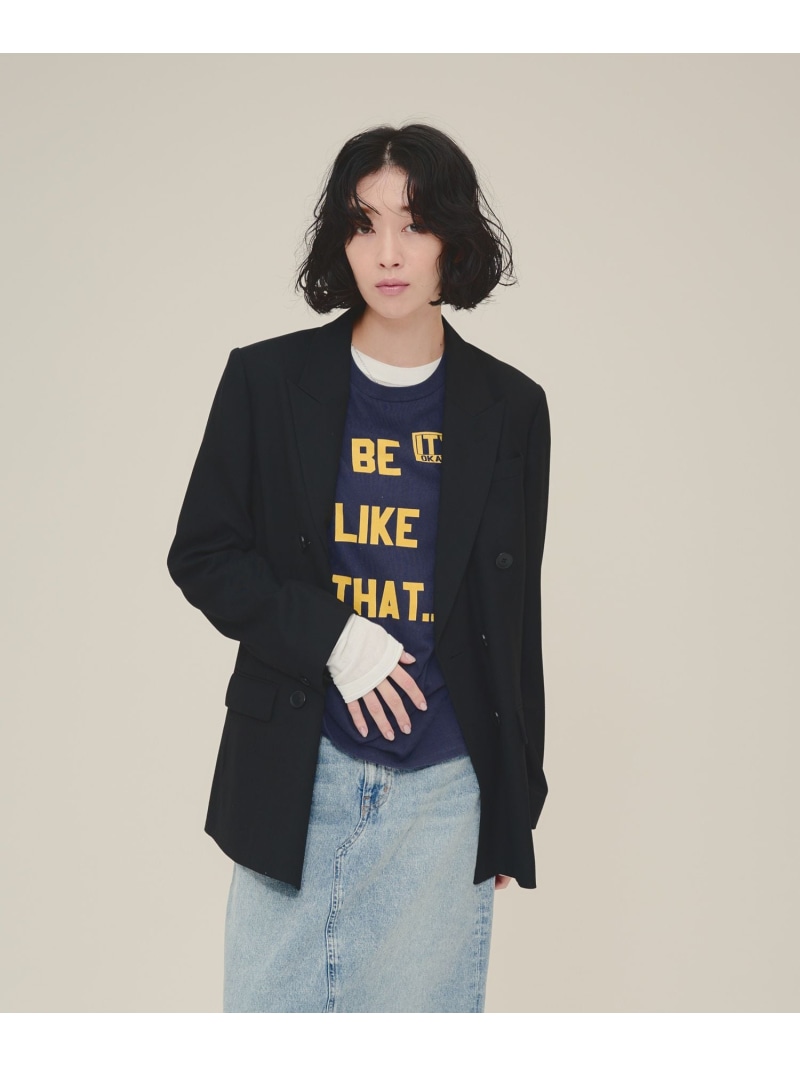 【楽天市場】Peaked Lapel W Jacket eL ジーナシス ジャケット・アウター テーラードジャケット・ブレザー ブラック ...