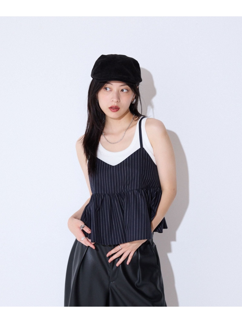 【楽天市場】SET UP対応/バックリボンギャザーキャミ JEANASIS ジーナシス トップス その他のトップス ホワイト ブラック ネイビー【先行予約】*【送料無料】[Rakuten ...