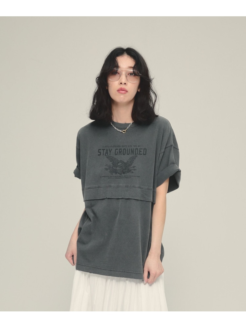 【楽天市場】Layered Tee SS eL ジーナシス トップス カットソー・Tシャツ ブラック ブルー【送料無料】[Rakuten Fashion]：JEANASIS／ジーナシス