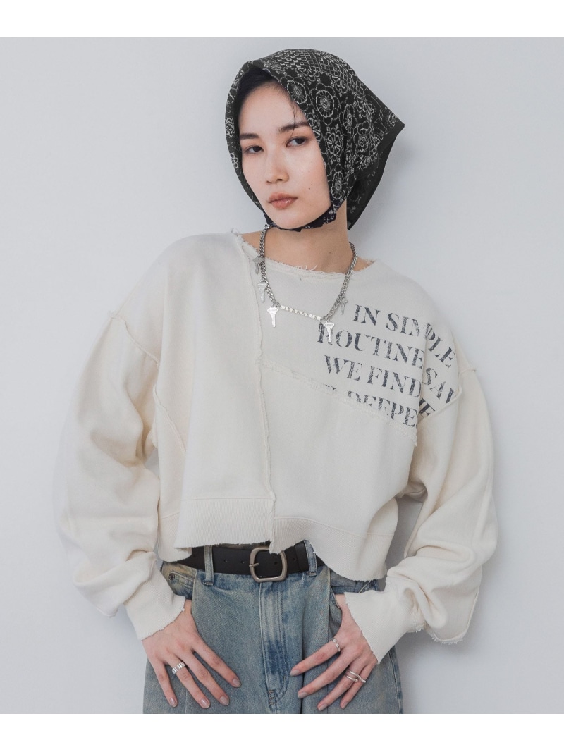 【楽天市場】【SALE／50%OFF】リメイクライクpartロゴスウェット JEANASIS ジーナシス トップス スウェット・トレーナー ホワイト グレー グリーン【RBA_E ...