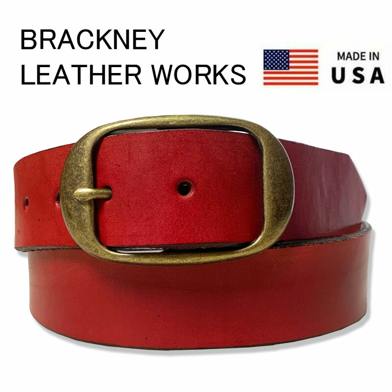 【楽天市場】BRACKNEY LEATHER WORKS ブラックニーレザーワークス アメリカ製 ギャリソン バックル シングルピン レッド ...