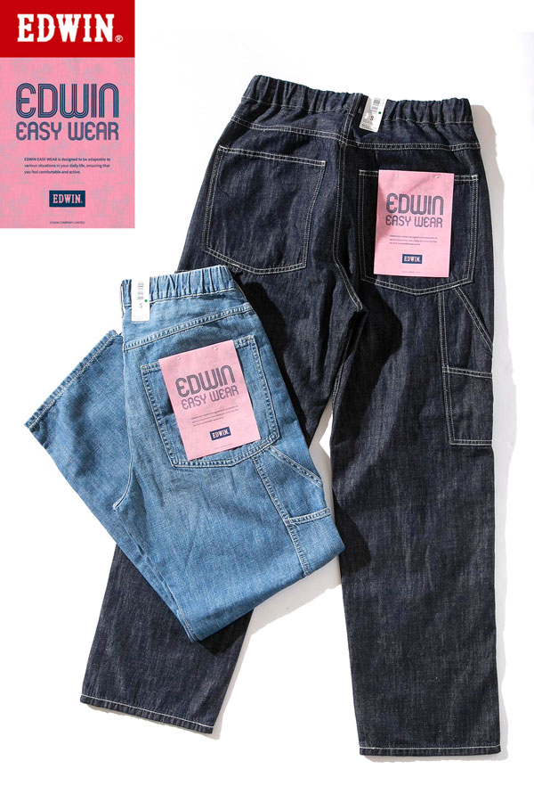 【楽天市場】【即日/裾上げ無料】メンズ EDWIN エドウィン 涼しいパンツ ワイド ペインター デニム イージー パンツ ペインターパンツ クールフ レックス COOL FLEX 綿麻 春夏 ...