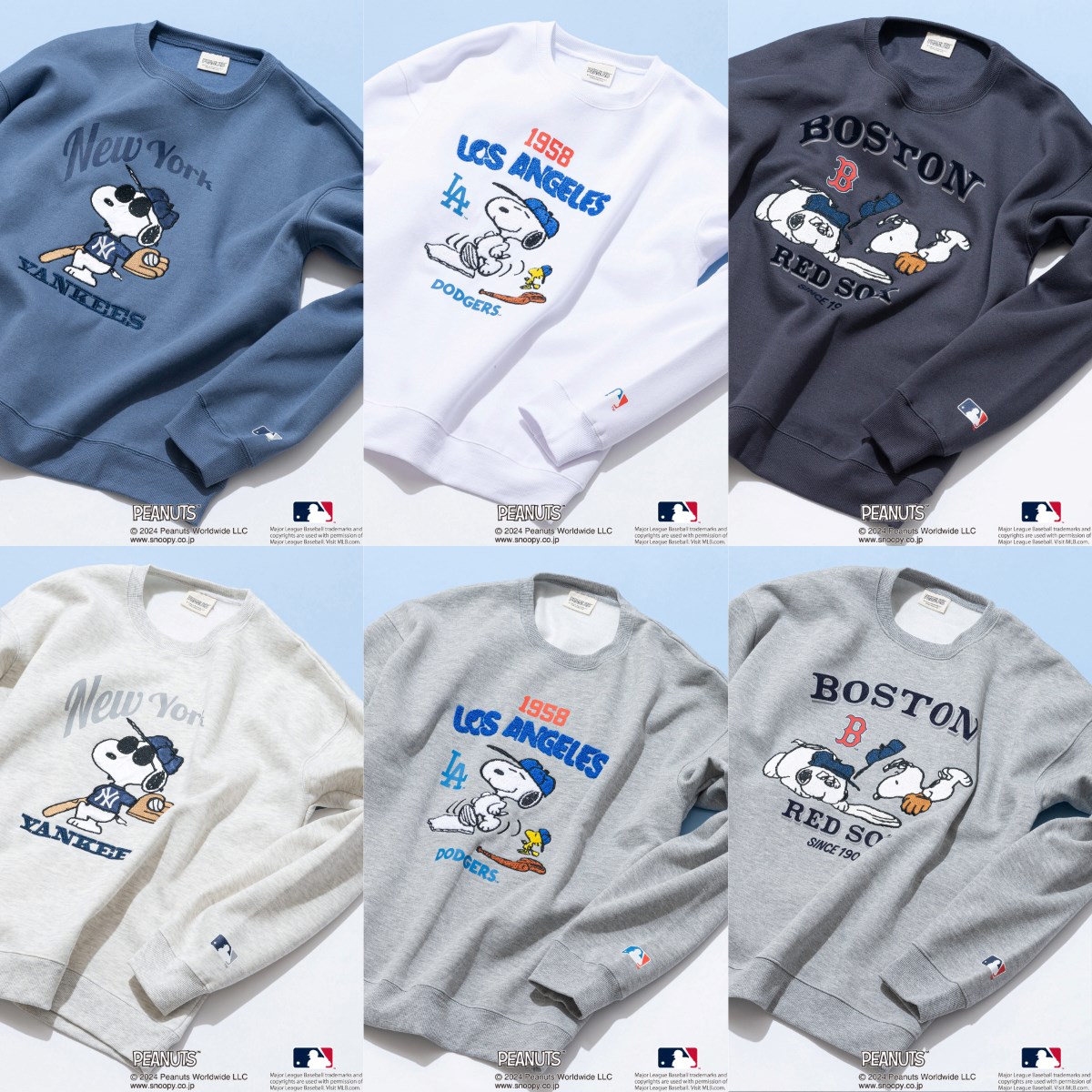 【楽天市場】【楽天ランキング受賞】PEANUTS MLB オリジナルデザイン オリジナルデザイン 裏起毛クルーネックスウェット ヤンキース ...