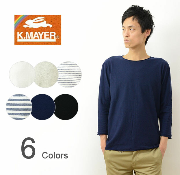【楽天市場】KRIFF MAYER（クリフメイヤー） ライト リップル 七分袖 クルー ネック Tシャツ Tシャツ メンズ レディース ...