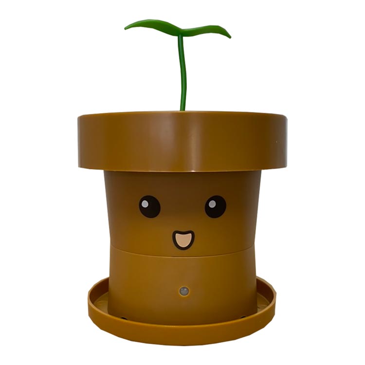 【楽天市場】TEN-T-EN04 Talking flower pot（トーキングフラワーポット） ブラウン 雑貨 文具 ギフト 誕生日 ...