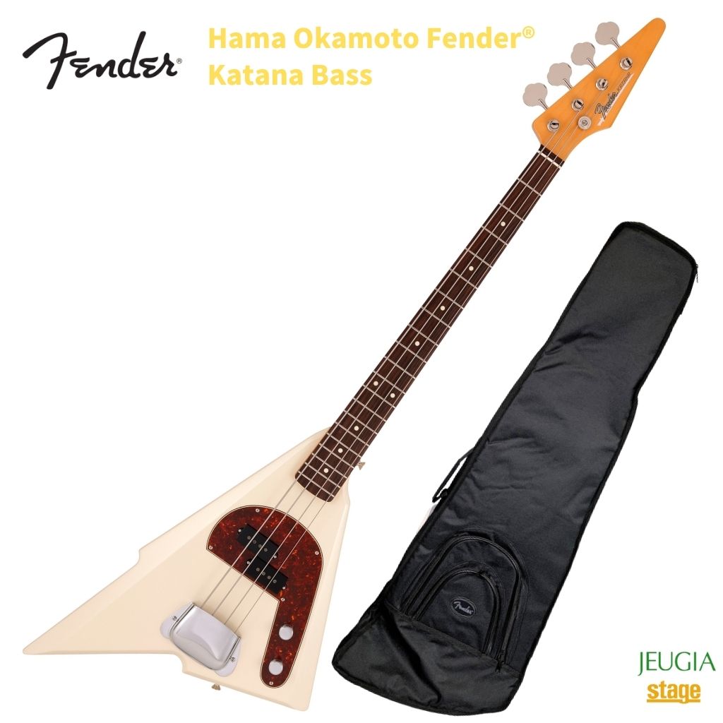 【楽天市場】Fender Hama Okamoto Fender? Katana Bass Olympic Whiteフェンダー エレキベース ...