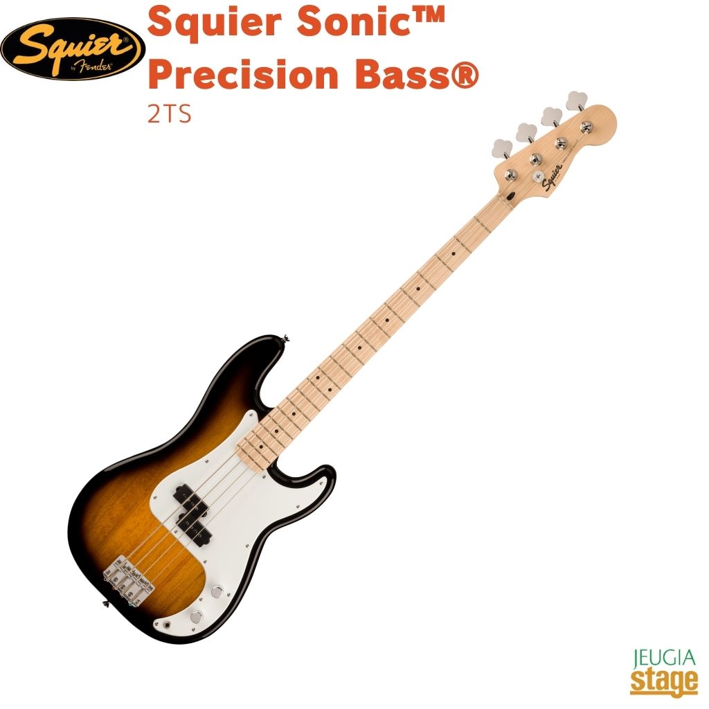 【楽天市場】Squier Sonic® Precision Bass®, Maple Fingerboard, White Pickguard ...