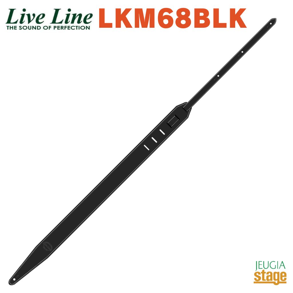 【楽天市場】LiveLine LKM68BLKレザーストラップ Neo Standard Style(ステッチ入り)ライブライン/ギター ...
