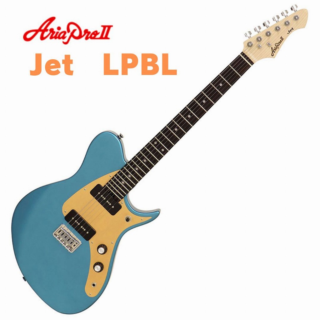 【楽天市場】Aria Pro II Jet LPBLアリアプロ エレキギター P-90 ブルー ミディアムスケール：京都 JEUGIA（ジ ...