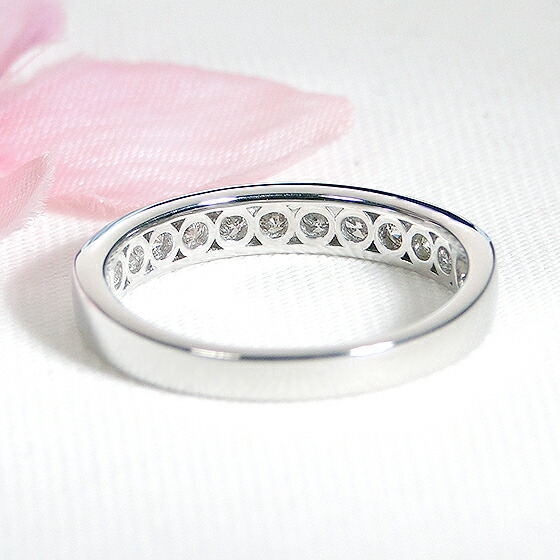 【楽天市場】【オープン記念】Pt900 【0.5ct】レール留め ダイヤモンド エタニティ リング【送料無料】【代引手数料無料】【品質保証書】指輪 レディース ジュエリー プラチナ ダイヤ ...