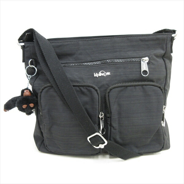 【楽天市場】Kipling(キプリング) Tasmo ロングショルダーバッグ 斜め掛け K43782H53 黒 ブラック ナイロン ...