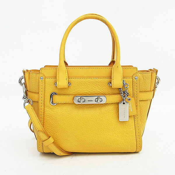 【楽天市場】COACH(コーチ) スワッガー 2WAYバッグ ハンド ロングショルダー 斜め掛け 37444 黄色 イエロー レザー【ブランド ...