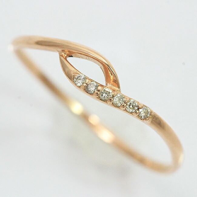 【楽天市場】 ダイヤモンド 計0.03ct リング 9号 10金ピンクゴールド(K10PG) 【中古】ジュエリー 【新品仕上げ済み】 netshop：とーたる 楽天市場店