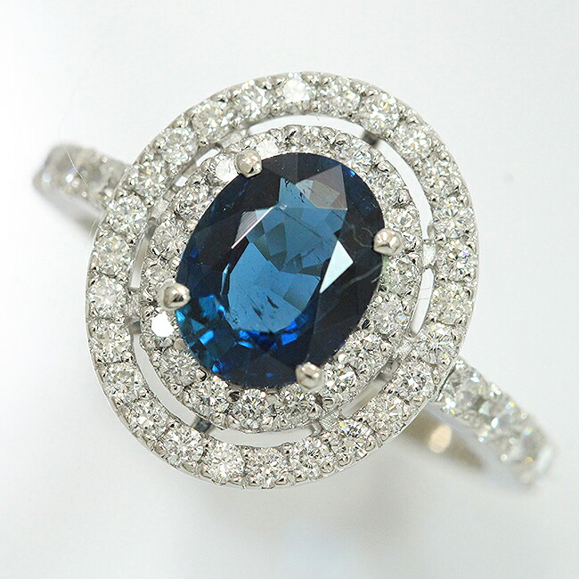 【楽天市場】 リング インディゴライトトルマリン 1.364ct/ダイヤモンド 計0.69ct 11号 プラチナ(Pt900) 【中古】 ジュエリー 【新品仕上げ済み】netshop：とーたる ...