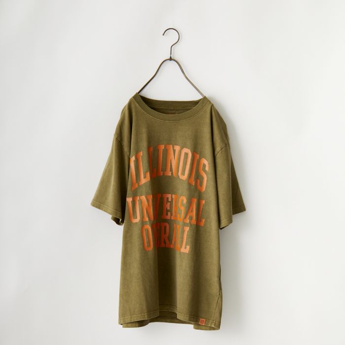 【楽天市場】【店内全品送料無料】 UNIVERSAL OVERALL ユニバーサルオーバーオール ILLINOIS プリントTシャツ U2223232-G メンズ トップス 半袖 コットン ...