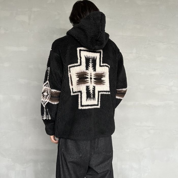 【楽天市場】【送料無料】 PENDLETON ペンドルトン ジップボアフーディ 4475-7016 メンズ アウター ボア・フリースジャケット 2024AW M/L ブラック/ホワイト ...