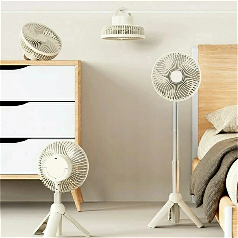 【楽天市場】3WAY 扇風機 風量4段階 角度調節 首振り機能 LEDライト 3段階調節 自宅 アウトドア：jikuya-store