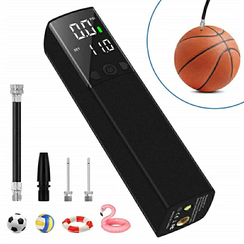 【楽天市場】電動ボールポンプ ボールエアーポンプ バスケットボール空気入れ サッカー電動空気入れ 空気ポンプインフレーター ボール空気入れ 空気針 デジタルインフレーター デジタル ...