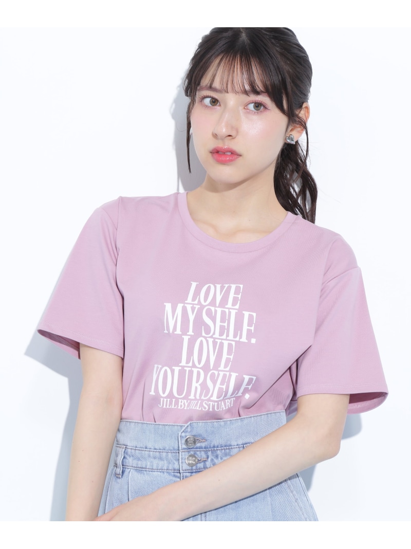 【楽天市場】メッセージTシャツ JILL by JILL STUART ジル バイ ジル スチュアート トップス カットソー・Tシャツ ベージュ ピンク ネイビー【先行予約】*【送料無料 ...