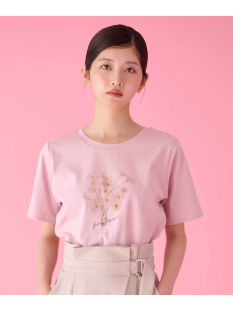 【楽天市場】アートフラワープリントTシャツ JILL by JILL STUART ジル バイ ジル スチュアート トップス カットソー・Tシャツ ホワイト ピンク【送料無料】[Rakuten ...