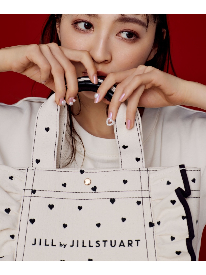 【楽天市場】ハートフリルトート JILL by JILL STUART ジル バイ ジル スチュアート バッグ その他のバッグ ホワイト ピンク【送料無料】[Rakuten Fashion ...