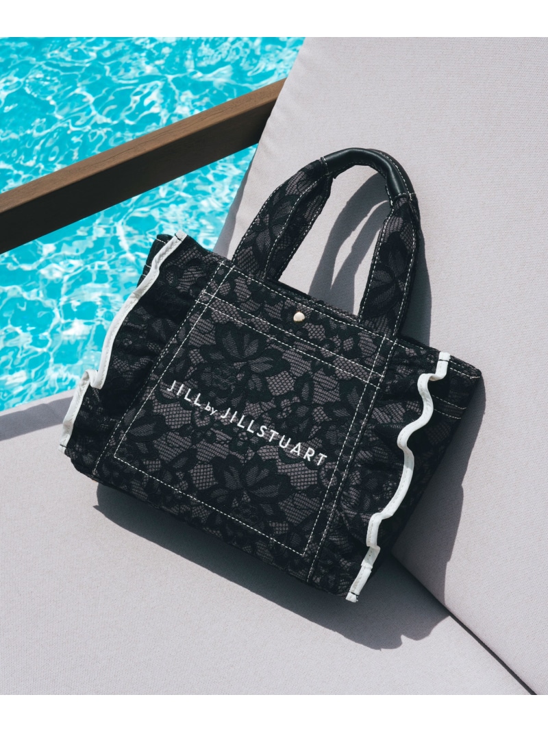 【楽天市場】レースフリルトートバッグ JILL by JILL STUART ジル バイ ジル スチュアート バッグ その他のバッグ ホワイト ブラック【送料無料】[Rakuten ...