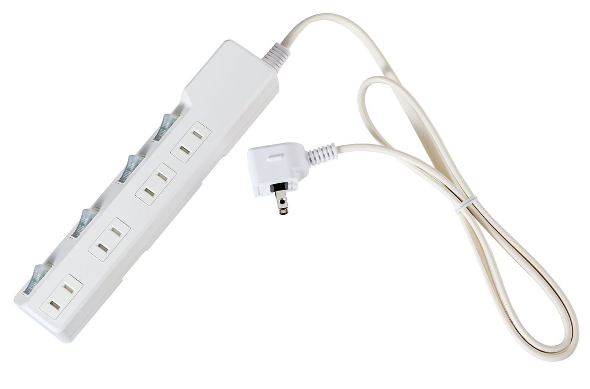 【楽天市場】WLK-45S(W) ELPA 耐雷スイッチ付タップ 4個口 5m ELPA [WLK45SW]：Joshin web 家電とPCの大型専門店