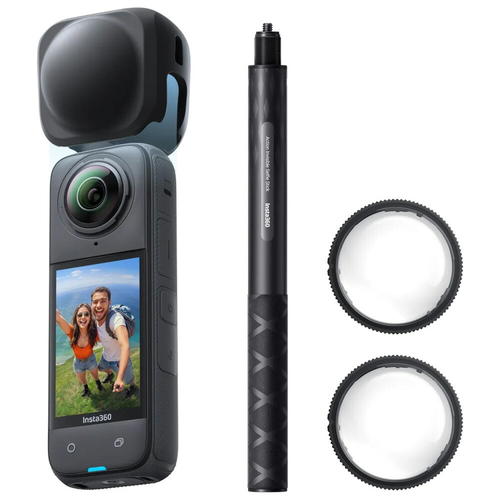 【楽天市場】Insta360 アクションカメラ「Insta360 X4」スノーボードキット CINSABMA-X432 8K 360 Action Cam：Joshin web 家電とPCの大型専門店
