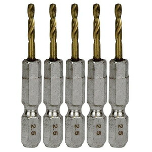 【楽天市場】メチャミジTIN2.5*5P SK11 六角軸Tin鉄ドリル 極短 2.5mm 5本セット 藤原産業：Joshin web 家電とPCの大型専門店