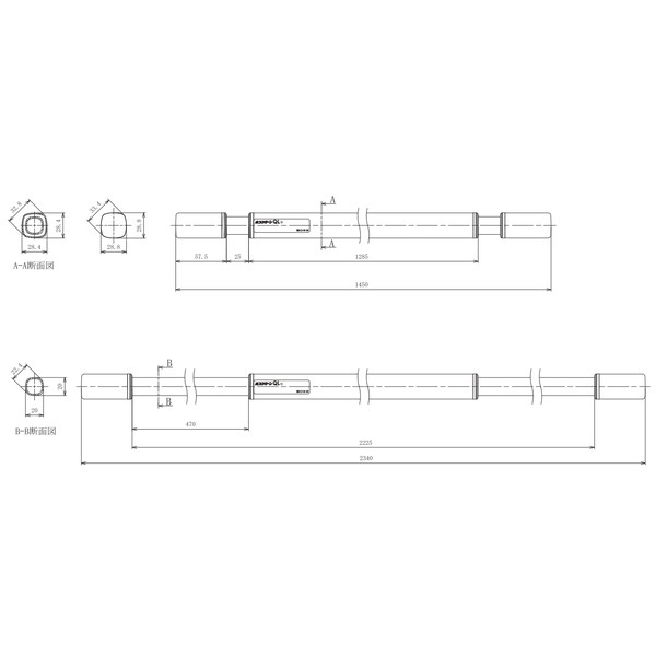 【楽天市場】QL-23-W 川口技研 四角い物干し竿 室内用物干竿 (ホワイト)最小1.45～最大2.34m ホスクリーン デザイン伸縮物干竿 [QL23W]：Joshin web 家電とPC ...