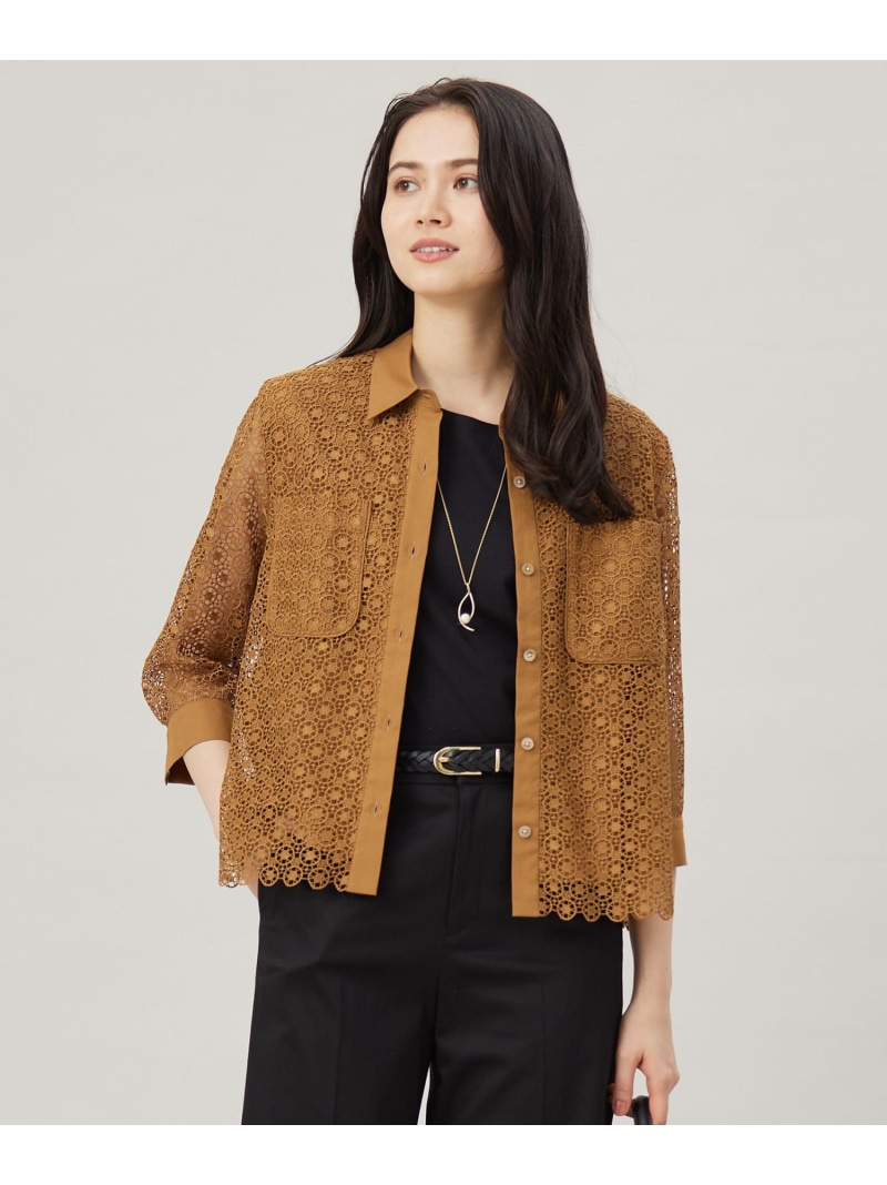 【楽天市場】【SHIHOさん着用・洗える】ジオメトリックフラワーレースクロップド丈シャツ ブラウス 自由区 L ジユウク トップス シャツ・ブラウス ホワイト グリーン ブラウン【送料無料 ...