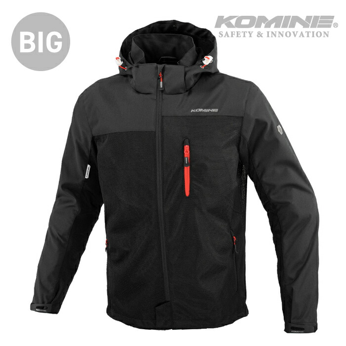 【楽天市場】コミネ メッシュジャケット JK-1143 大きいサイズ 5XLB・6XLB プロテクトメッシュパーカーテン KOMINE 07-1143 バイク CE規格パッド付：バイク用品の車楽