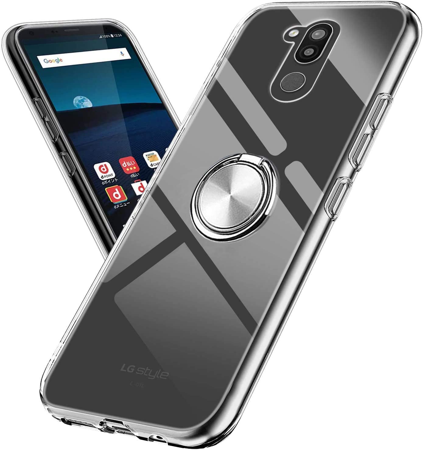【楽天市場】LG style2 L-01L ケースクリア 透明 L-01L ケース 携帯カバー ス リング付き pc 軽量 薄型 擦り傷防止 ...