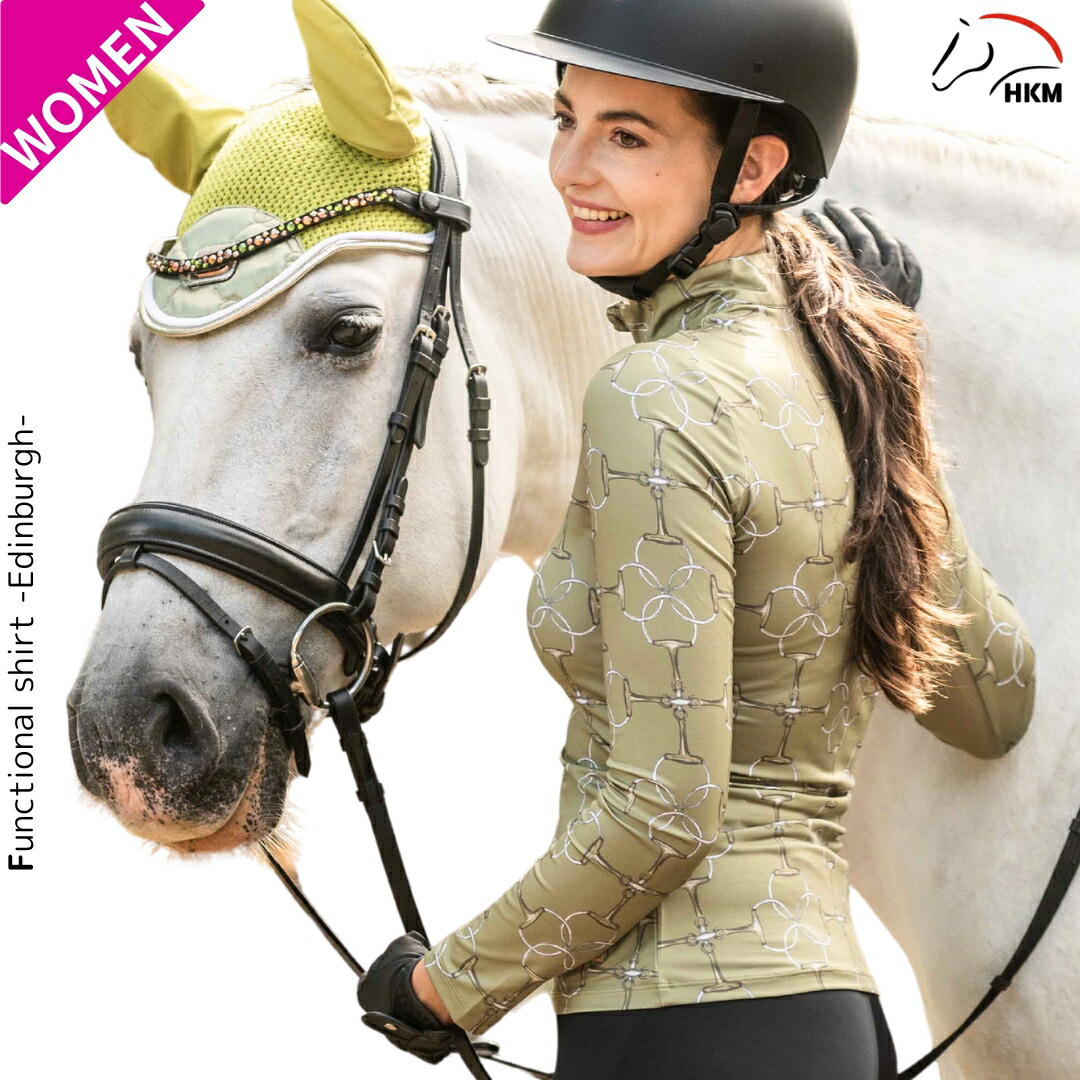 【楽天市場】乗馬 機能性シャツ HKM エディンバラ 機能性 シャツ 長袖 レディース 乗馬用品 馬具 乗馬用品ジョセス：乗馬用品専門店ジョセス