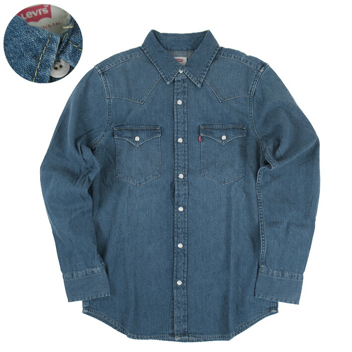 【楽天市場】Levi's リーバイス デニムウエスタンシャツ ダークウォッシュ 85745-0001：カジュアルショップJOE