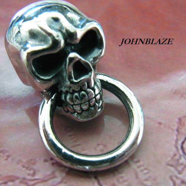 【楽天市場】ドロップハンドル ネジ式 シルバ−925製 スカル 髑髏 ガイコツ ドクロ シカゴスクリューバック ジョイントパーツ マルカン ...