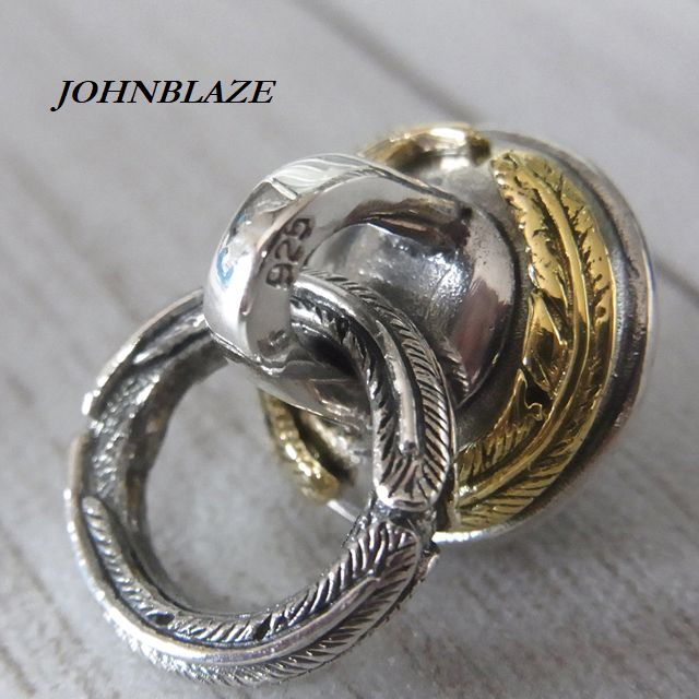 【楽天市場】ドロップハンドル ネジ式 シルバ−925+真鍮製 羽 フェザー ネイティブ シカゴスクリューバック ジョイントパーツ マルカン ...